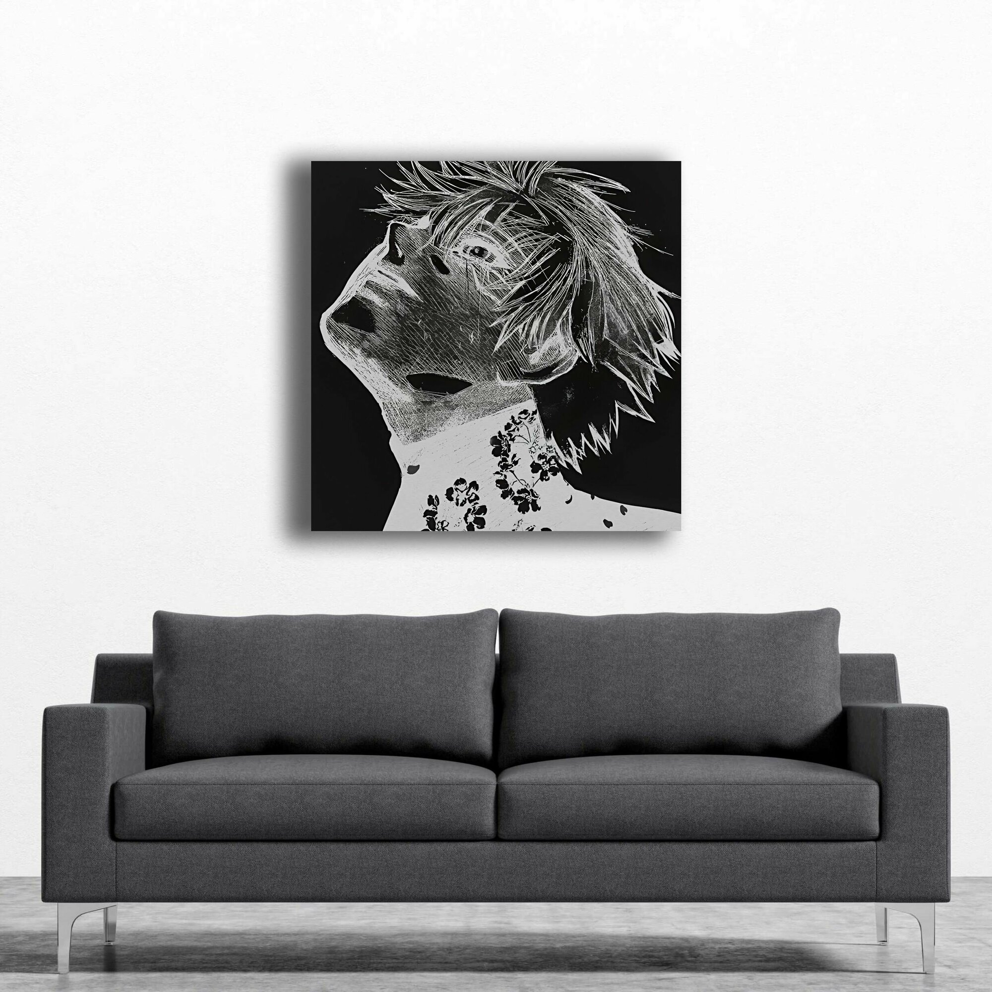 Интерьерная картина на холсте / dead inside / zxc 60*60