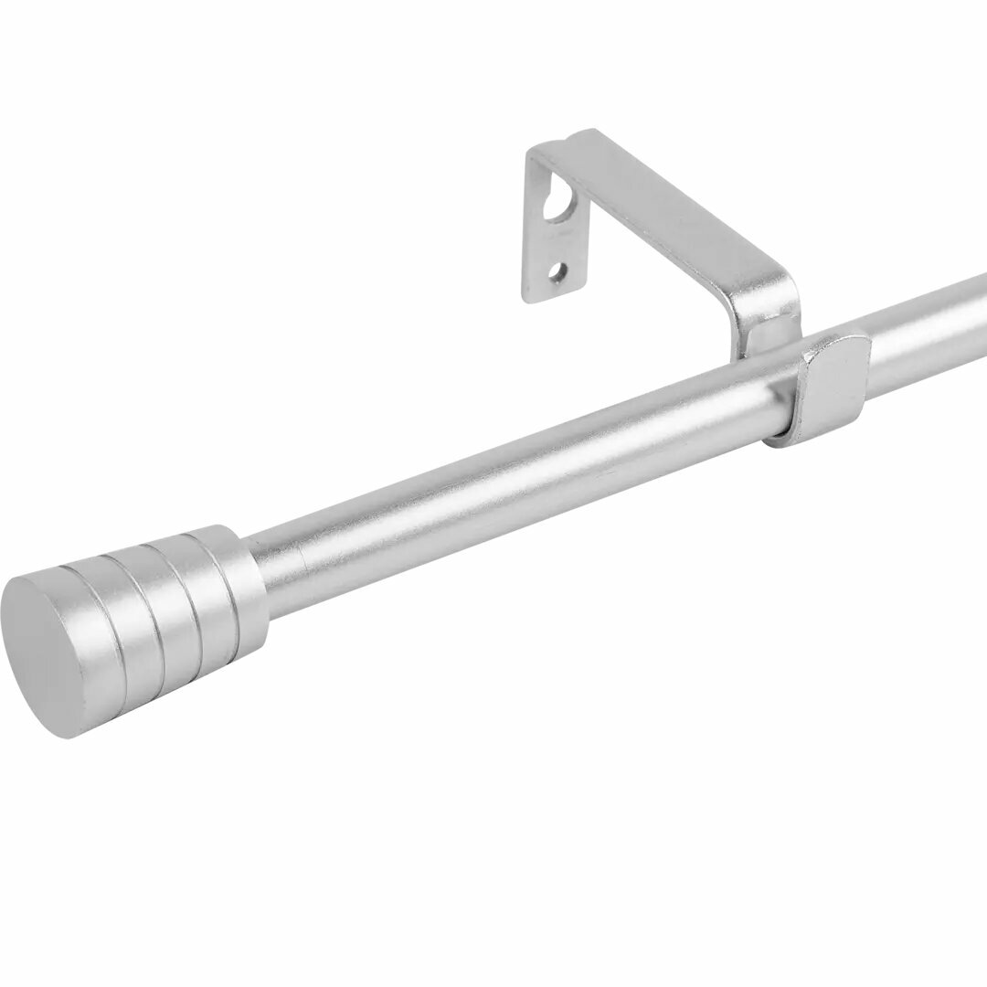 Карниз однорядный раздвижной Pommel 120-210 см металл цвет серебро