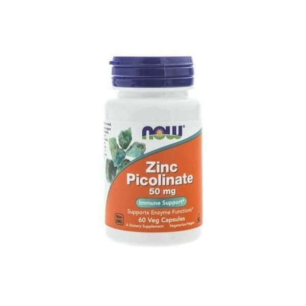 Цинк Пиколинат 50 мг 60 растительных капсул НАУ / NOW Zinc Picolinate 50 mg 60 Veg Capsules