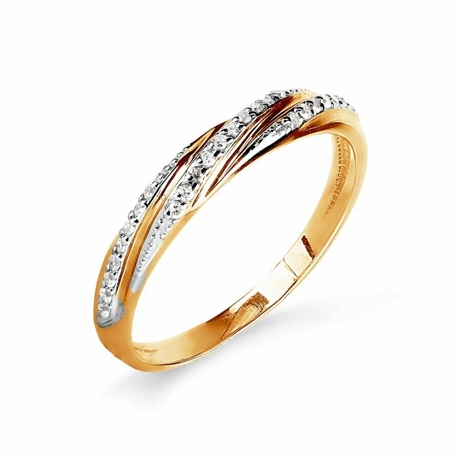 Кольцо, красное золото, 585 проба, бриллиант