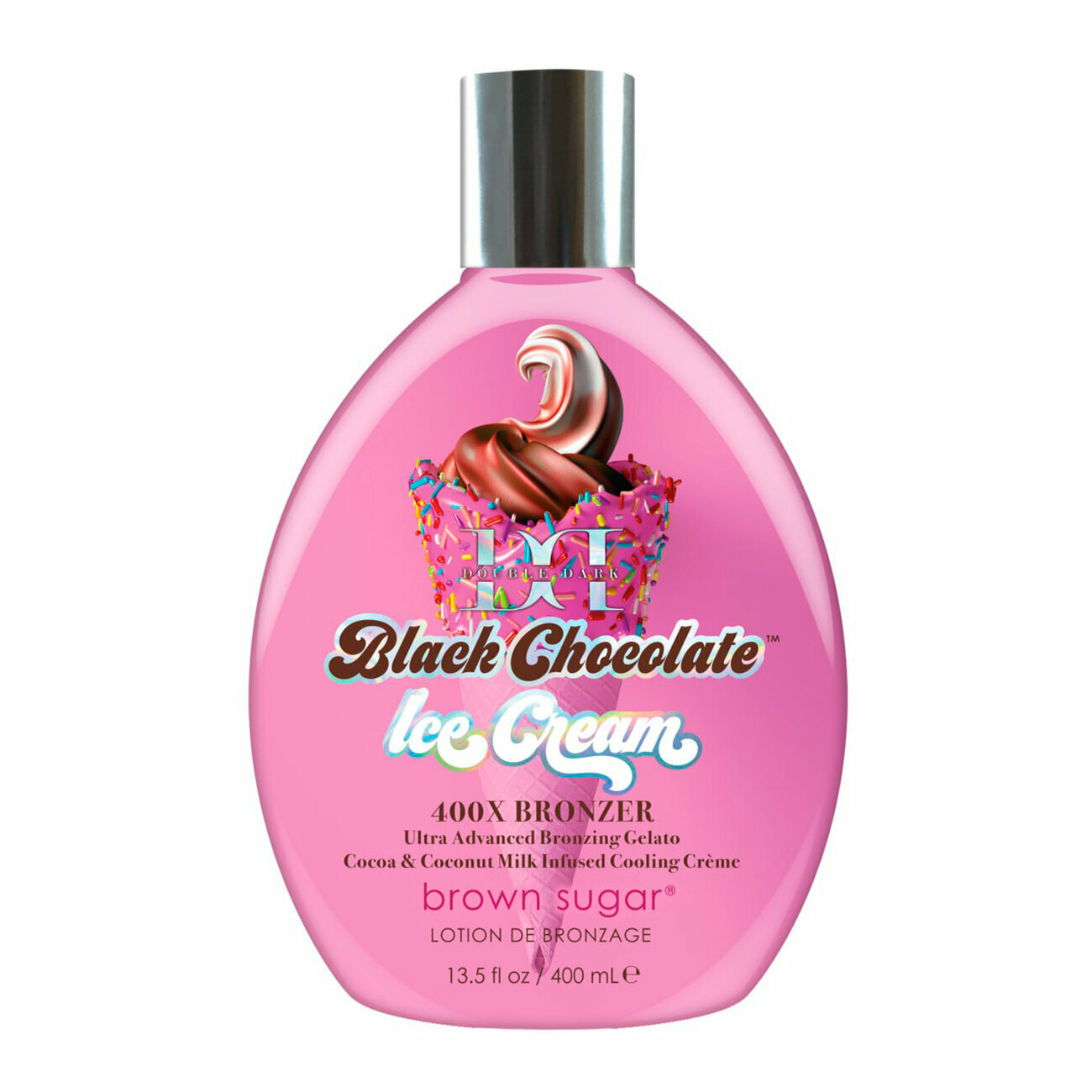 Brown Sugar, 400Х Бронзирующее мороженое в темном шоколаде с легким охлаждающим эффектом Double Dark Black Chocolate Ice Cream, 400 мл