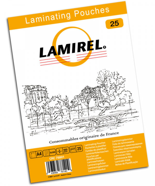 Пленка для ламинирования Lamirel А4, 216х303мм 125мкм 25 шт, LA-78801
