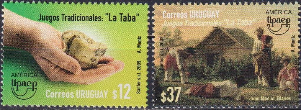 Почтовые марки Уругвай 2009г. "Америка UPAEP - Традиционные игры" Игрушки MNH