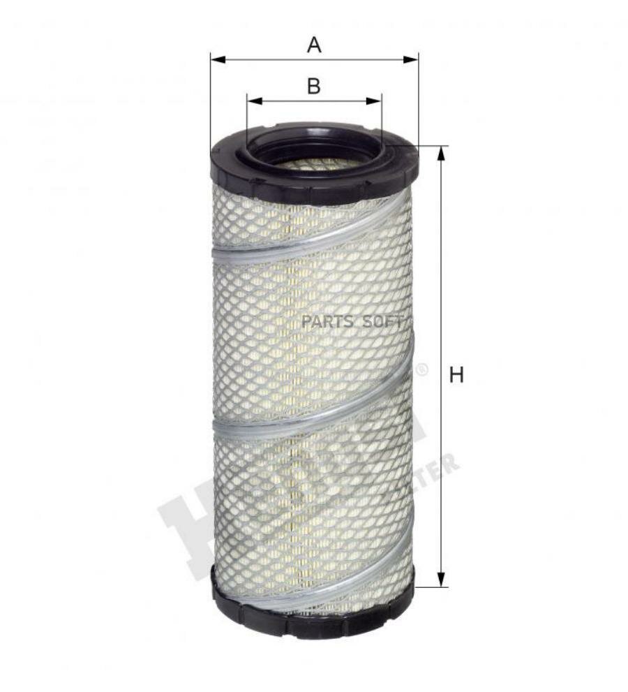 E571L HENGST FILTER Фильтр воздушный E571L (C 14 2102) CASE CATERPILLAR основной E571L вторичный E571LS 1штуп