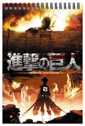 _Блокноты(Origami) ТворчБлокнот_А5 Атака Титанов Надежда (со стикерами) (на спирали) (08538)