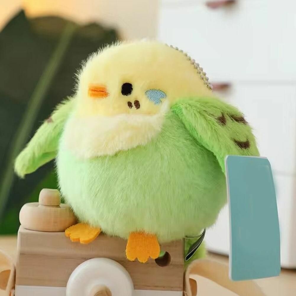 Мягкая плюшевая игрушка-попугай в гнезде, подвеска для сумки и рюкзака, милый аксессуар для детей и взрослых, оригинальный подарок