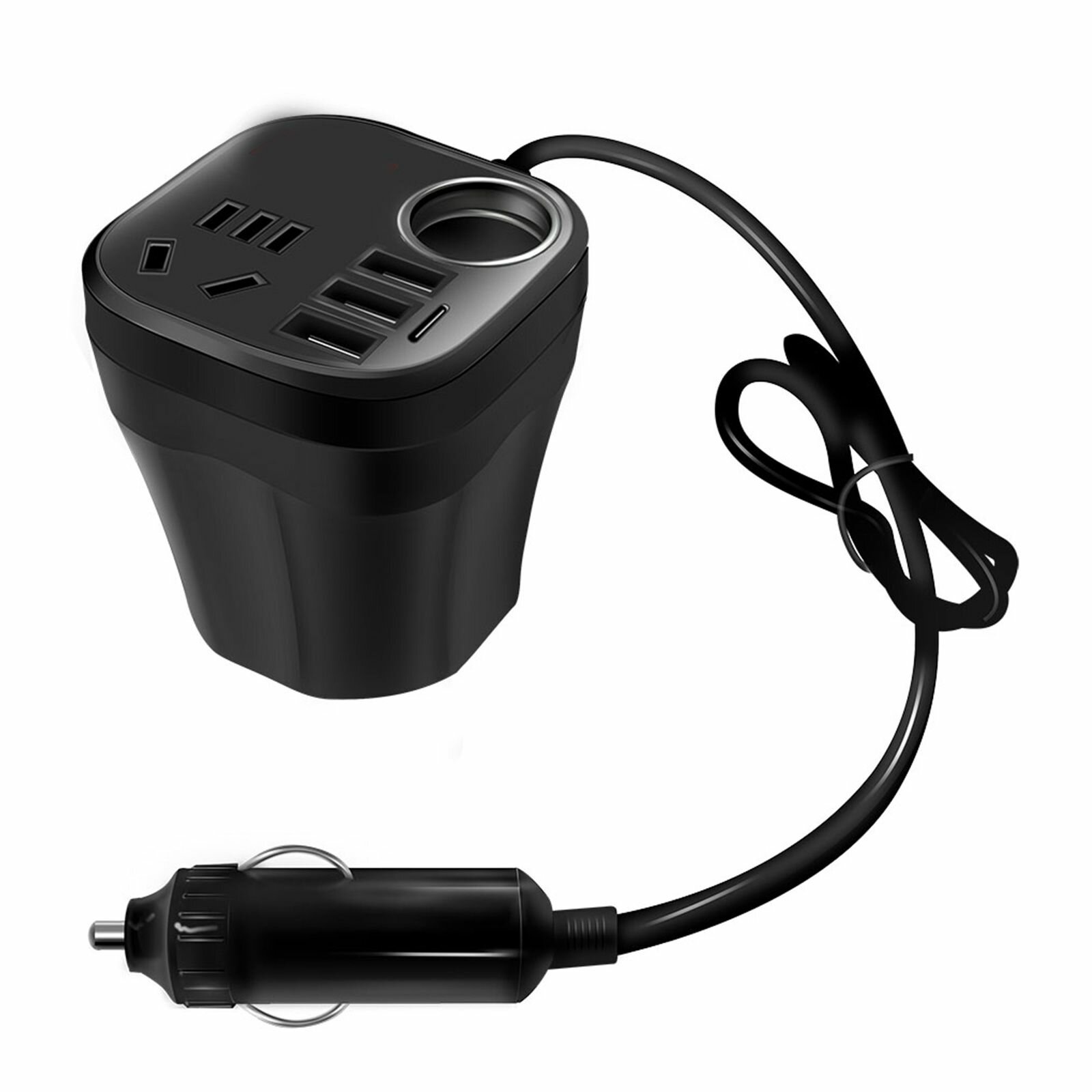 Автомобильный преобразователь мощности 150 Вт, цифровой 12 В 220 В, адаптер автомобильного зарядного устройства, модифицированная синусоидальная универсальная розетка