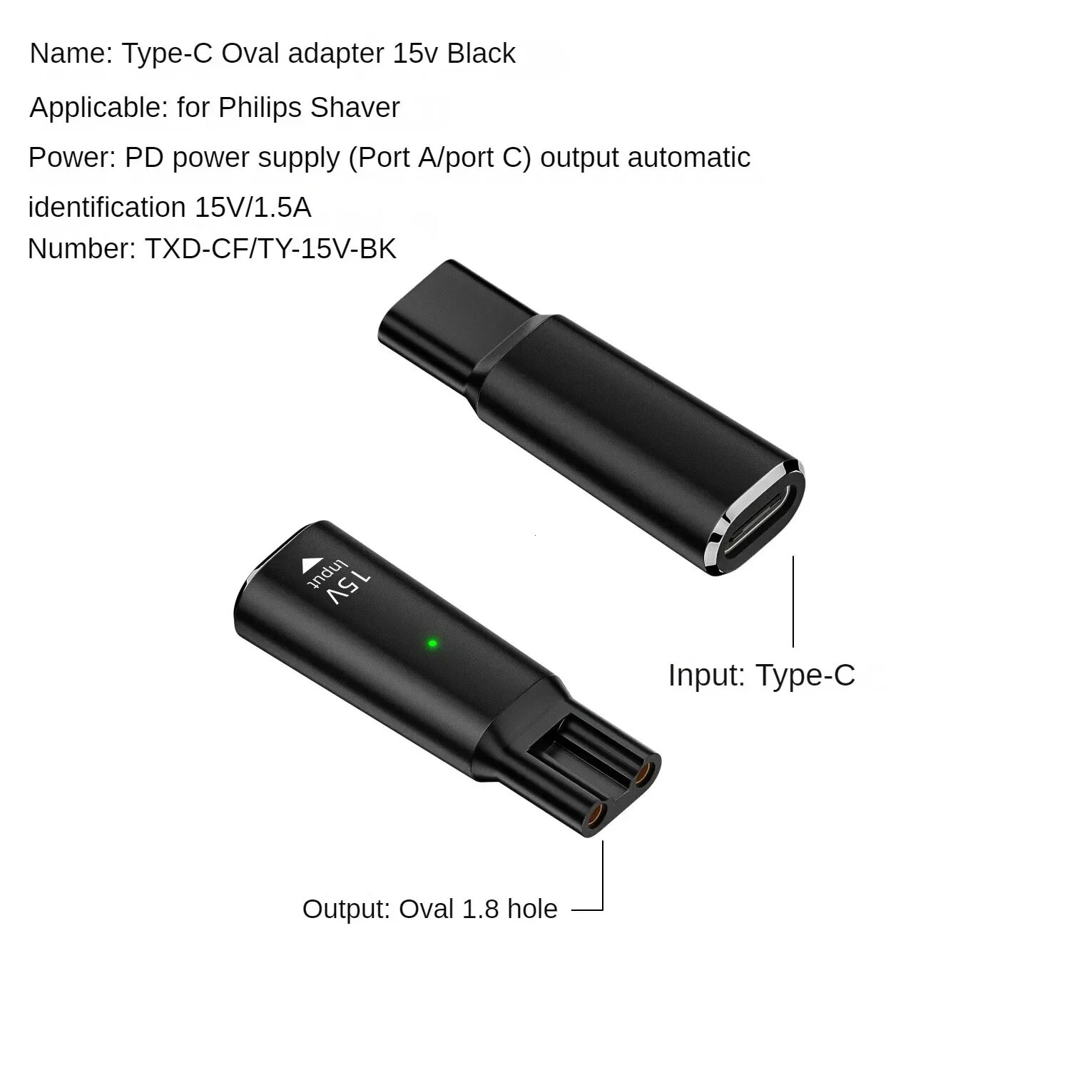 Dawndesslo Адаптер для бритвы Philips Norelco OneBlade Black