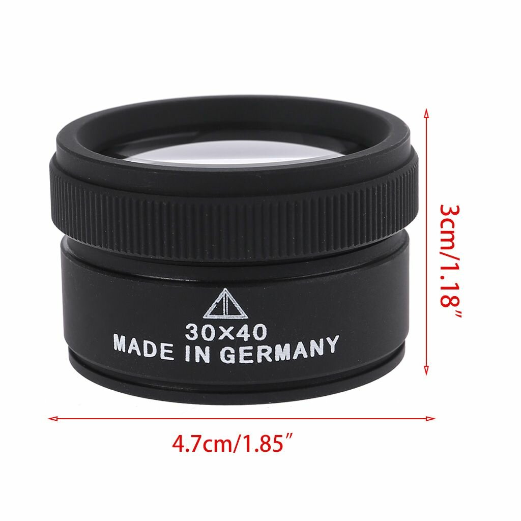 Ручная ювелирная лупа 30x40 мм с ясным увеличением в 30 раз для драгоценных металлов
