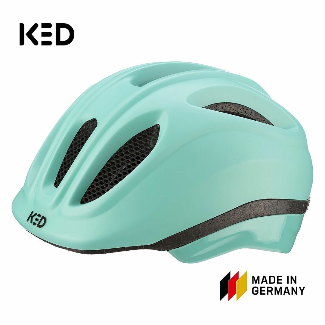 Шлем детский защитный для велосипеда, роликов, самоката, скейтборда, спортивный зеленый велошлем для детей KED Meggy Trend Bright Aqua, размер M (52-58)