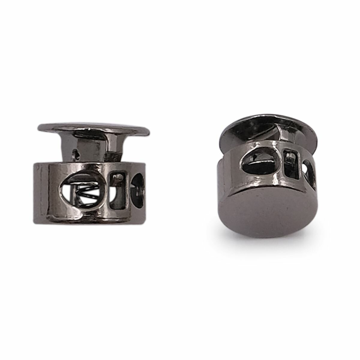 MFR08 Фиксатор для шнура 10,5*11,8мм, 2 отверстия d-3,7мм, металл, Nickel (черный никель)