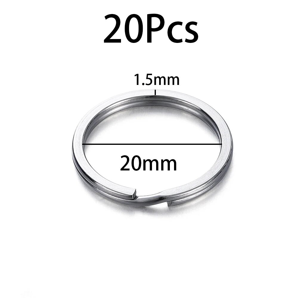 Кольца для ключей 1.5 x 20mm, 20шт, стальные