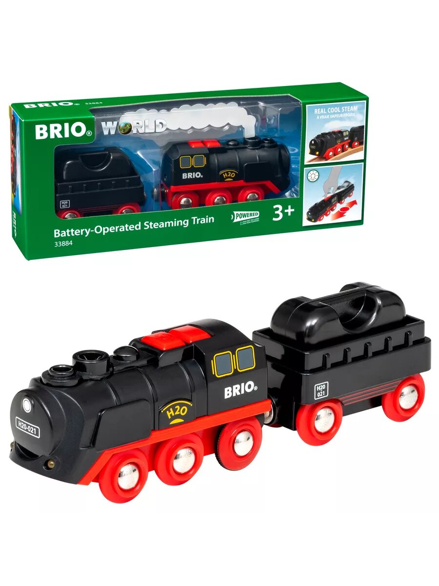 Паровоз выпускающий пар с грузом-резервуаром для воды 33884