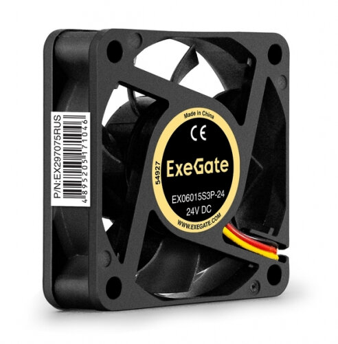 Вентилятор для корпуса Exegate EX06015S3P-24 24В DC 60x60x15мм 3pin (EX297075RUS)