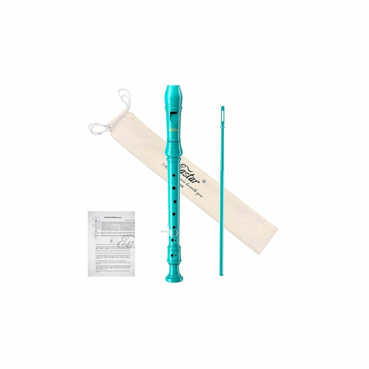 Блокфлейта сопрано Eastar ERS-21GSB, немецкая аппликатура, бирюзовый цвет