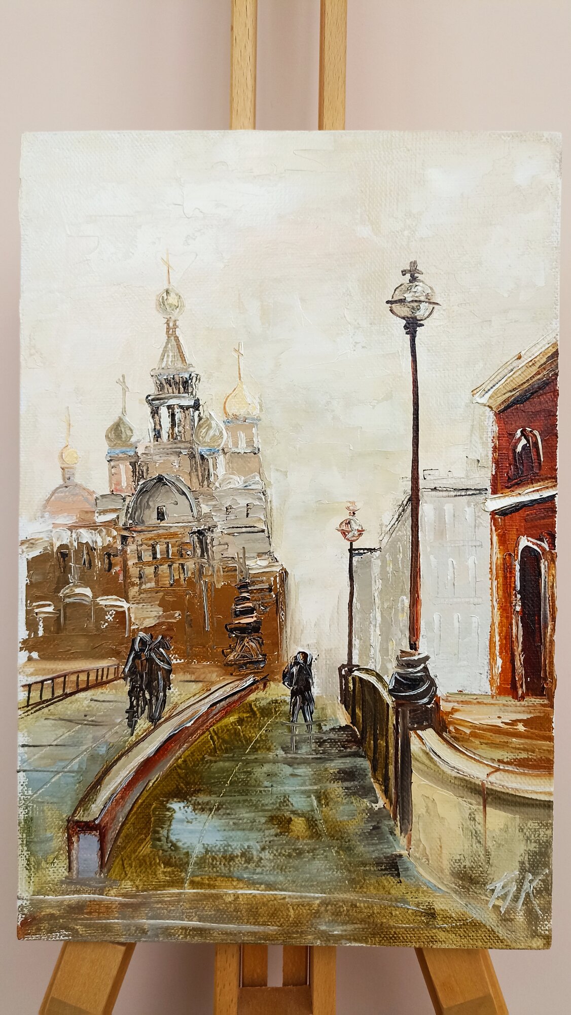 Храм Вознесения Христова Спас на Крови. Картина из серии "Виды Санкт-Петербурга". Картина написана в импрессионистском стиле. Масло/холст, 100% ручная работа, 100% живопись. Художественная мастерская Грёзы. 20х30 см.