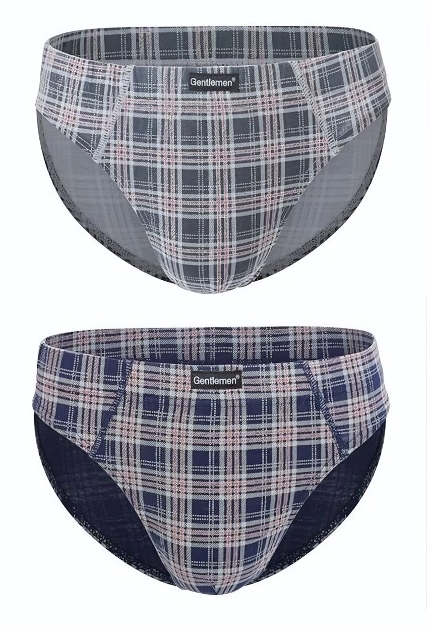 Трусы Набор из двух трусов-слипов в клетку, комплект
