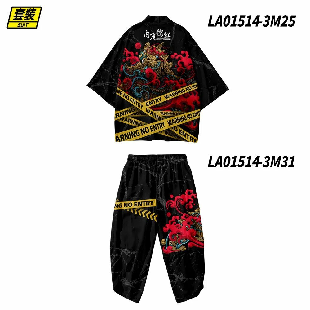 Мужской костюм самурая Хаори Оби полиэстер XS-6XL 6XL, suit 6