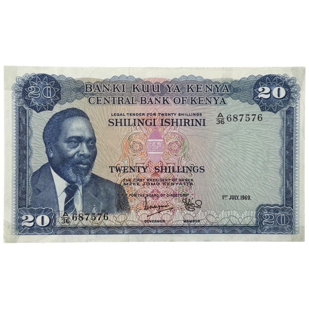 Кения 20 шиллингов 1969 г. (Серия A-36)
