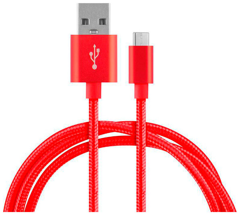 Кабель Energy ET-26, USB/Type-C, красный (104106)