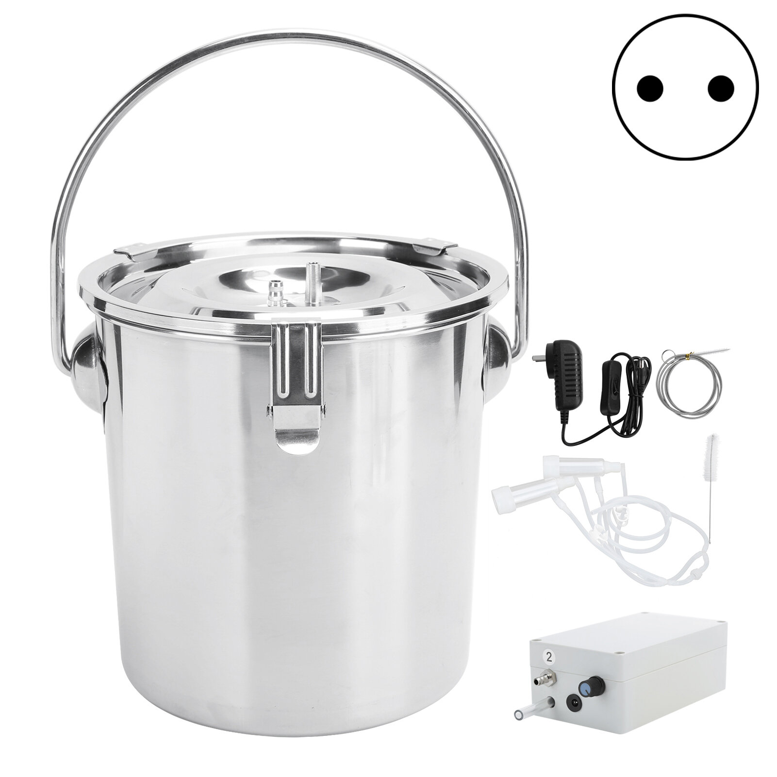 3-литровый электрический доильный аппарат, портативный комплект с импульсным регулированием, устройство для пастбищного доения овец и коз, питание 100‑240В, вилка EU.