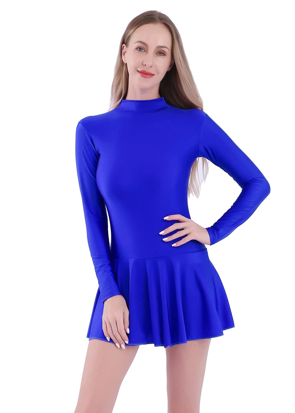 Балетное трико Aoylisey из нейлона и спандекса Синий, XXXL, royal blue