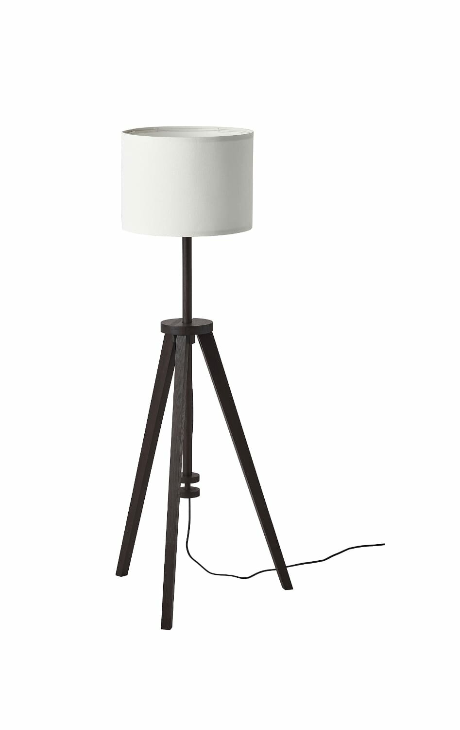 Торшер IKEA LAUTERS, E27, светодиодный, 13Вт, 220-240В, коричневый ясень, белый