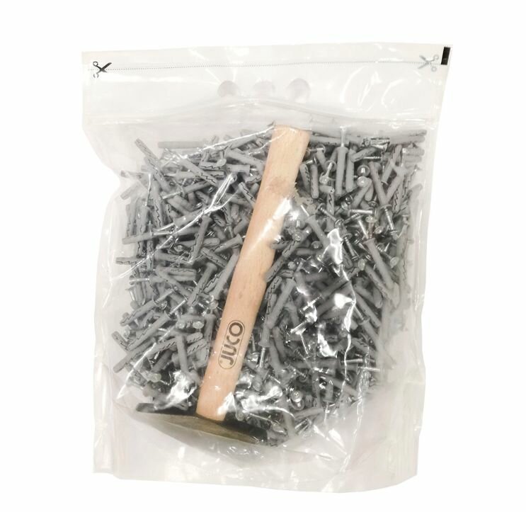 Дюбель-гвоздь с потайной манжетой KOELNER 6х40 мм 500 шт + подарок