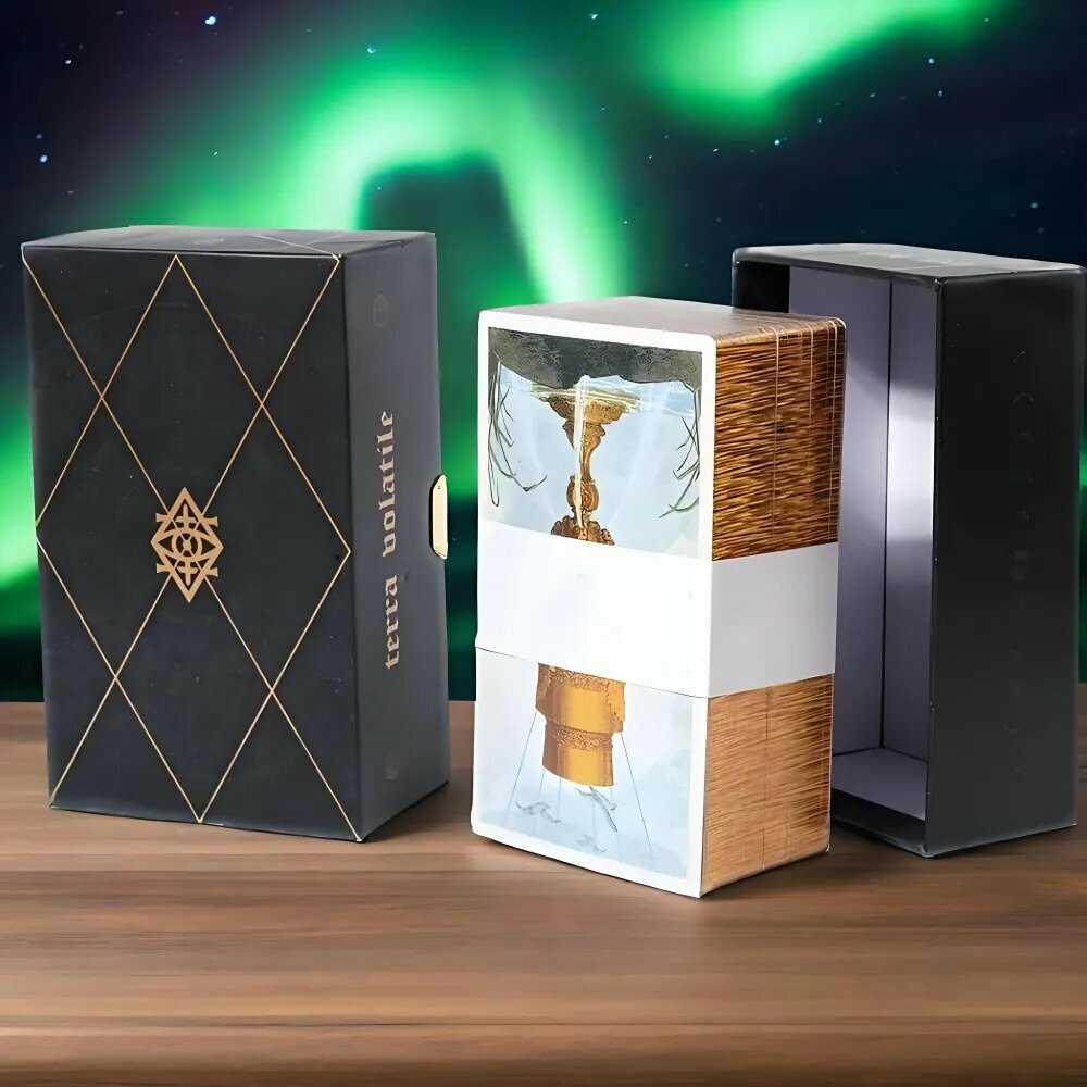 Карты Таро "Изменчивая Земля", 12x7 см, картон, черный матовый цвет, шоколадные