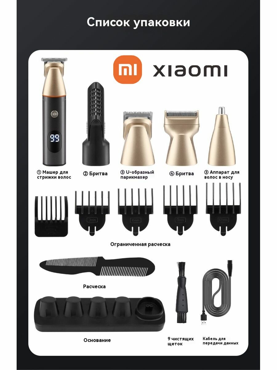 Xiaomi Тример-бритва мужская / Машинка для стрижки волос
