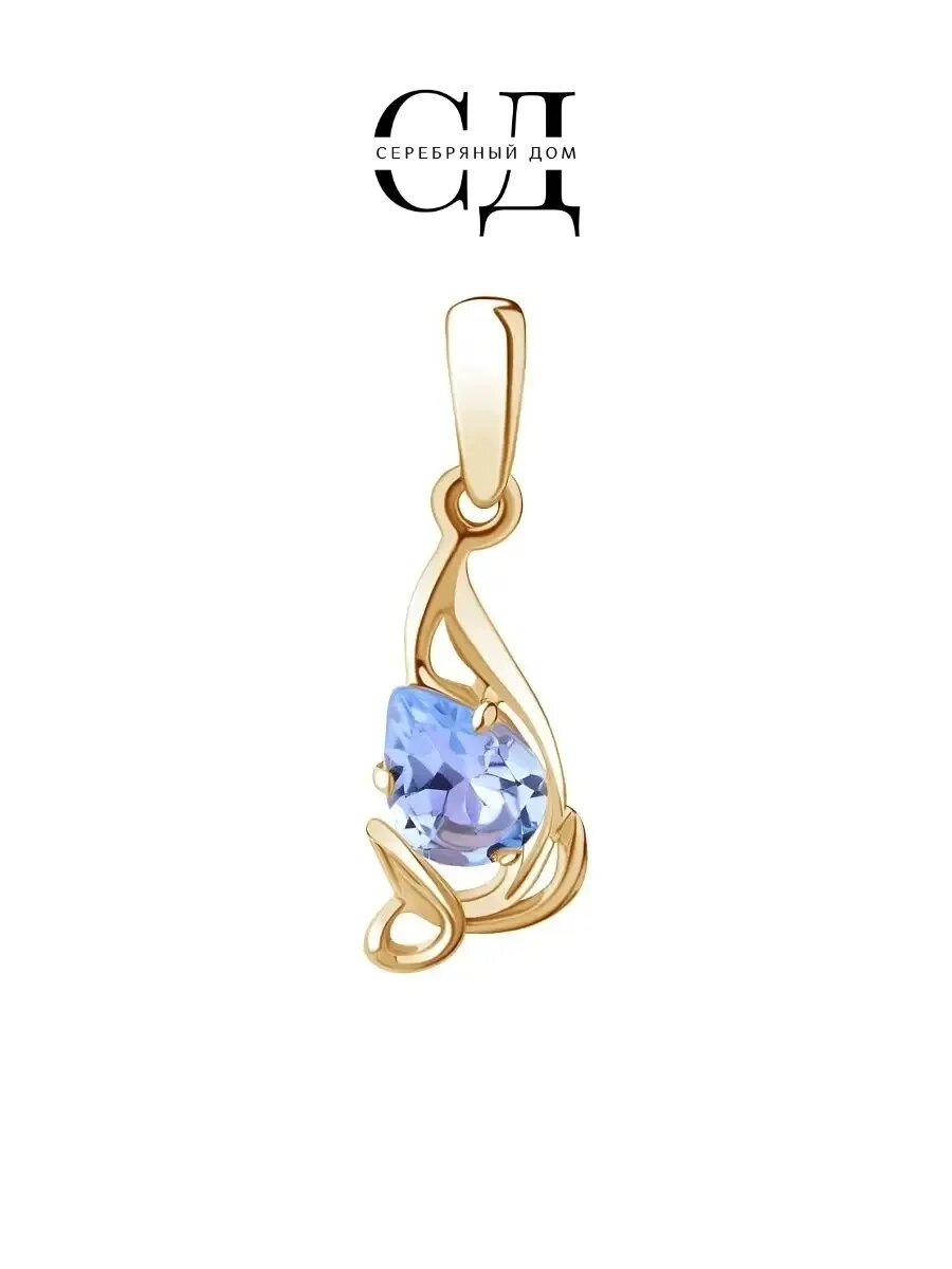 Подвеска, 925, 585 проба, золочение