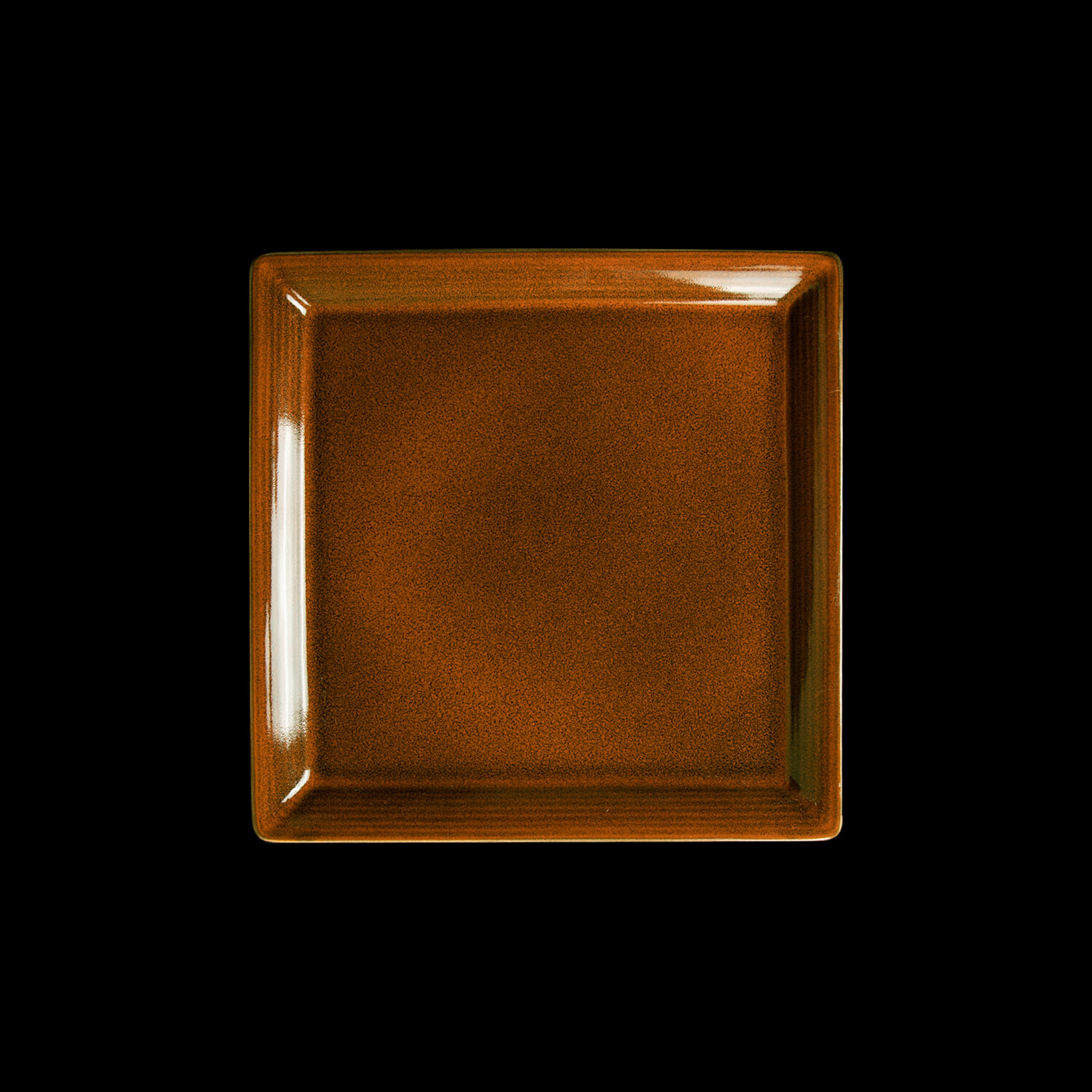 Тарелка квадратная с бортами 9' 220 мм оранжевая KLEN "Corone Cocorita"