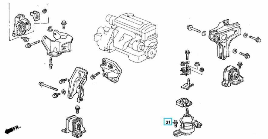 Болт с фланцем 10х16; Артикул Honda/Acura: 957011001608 (Оригинал)