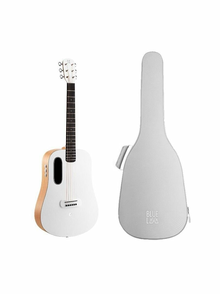 BLUE LAVA Original FreeBoost / Трансакустическая гитара / с чехлом(Airflow Bag), цвет белый