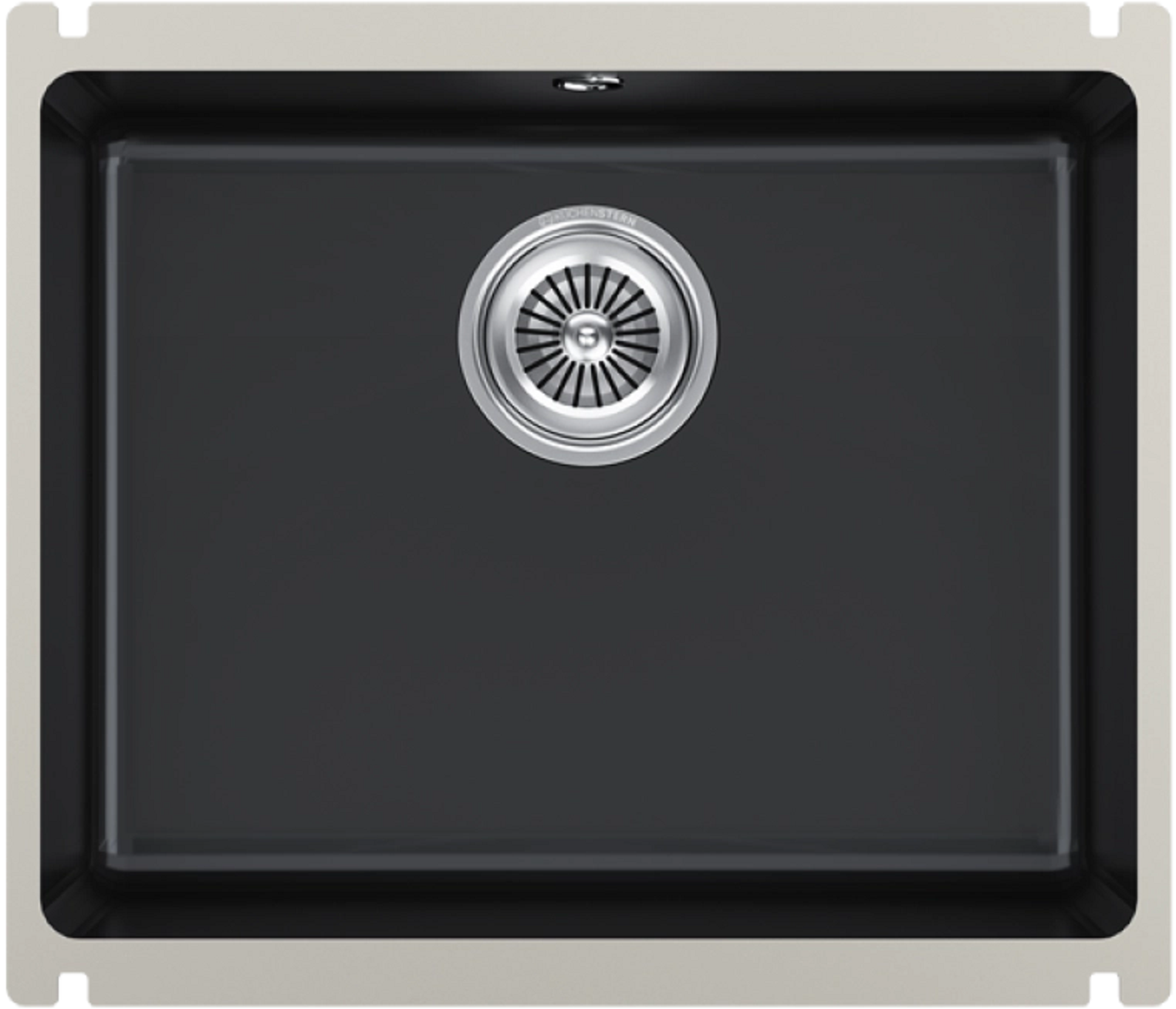Кухонная мойка Kuchenstern SUBKERAM 60 KeraPlus керам. черный арт. 301BK30