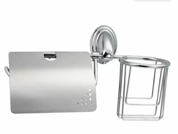 Бумагодержатель закрытый с держ. дезодоранта хром HB1503-1 HAIBA