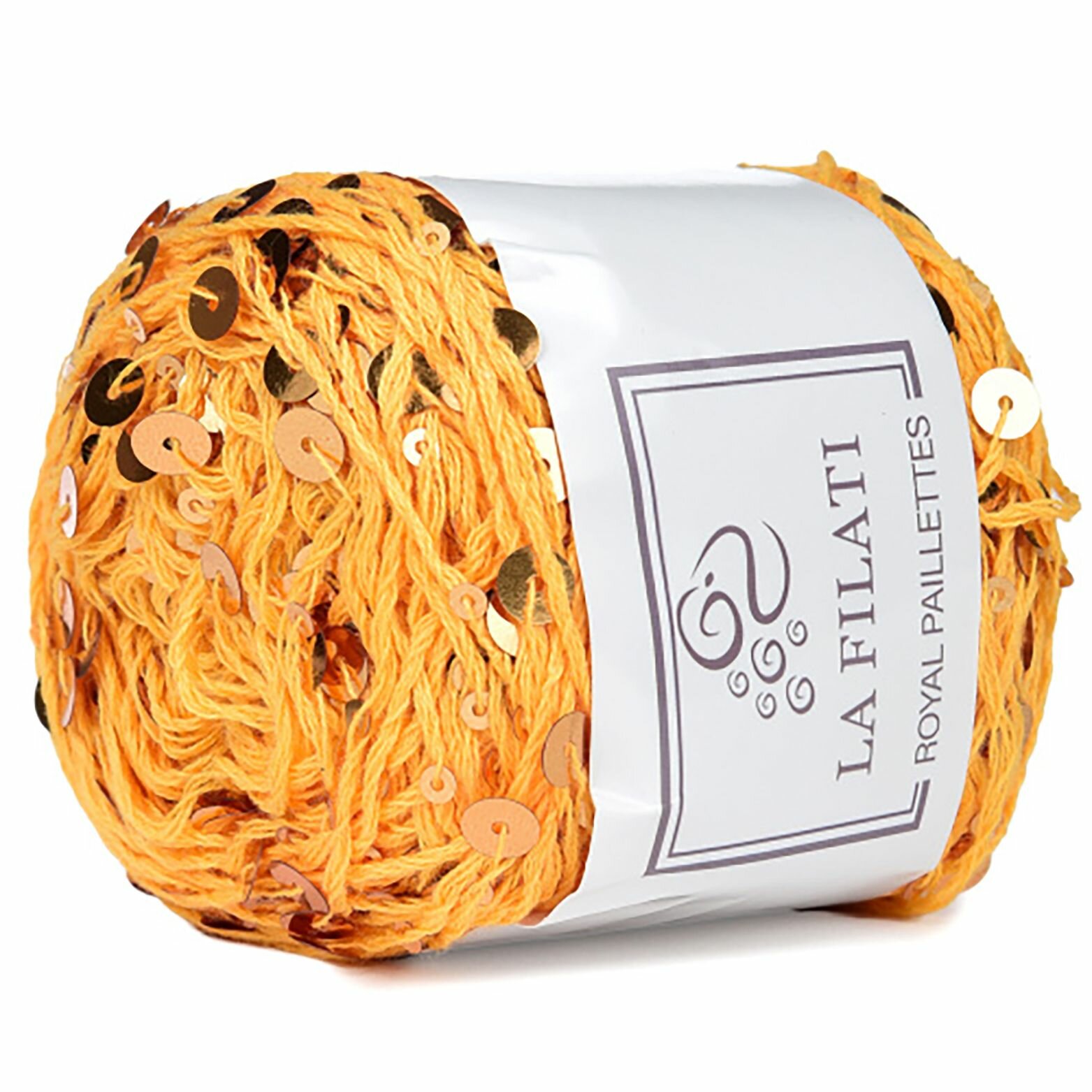1 Моток LA FILATI Royal Paillettes, 55% Хлопок, 45% Блёстки (Пайетки), Цвет-030