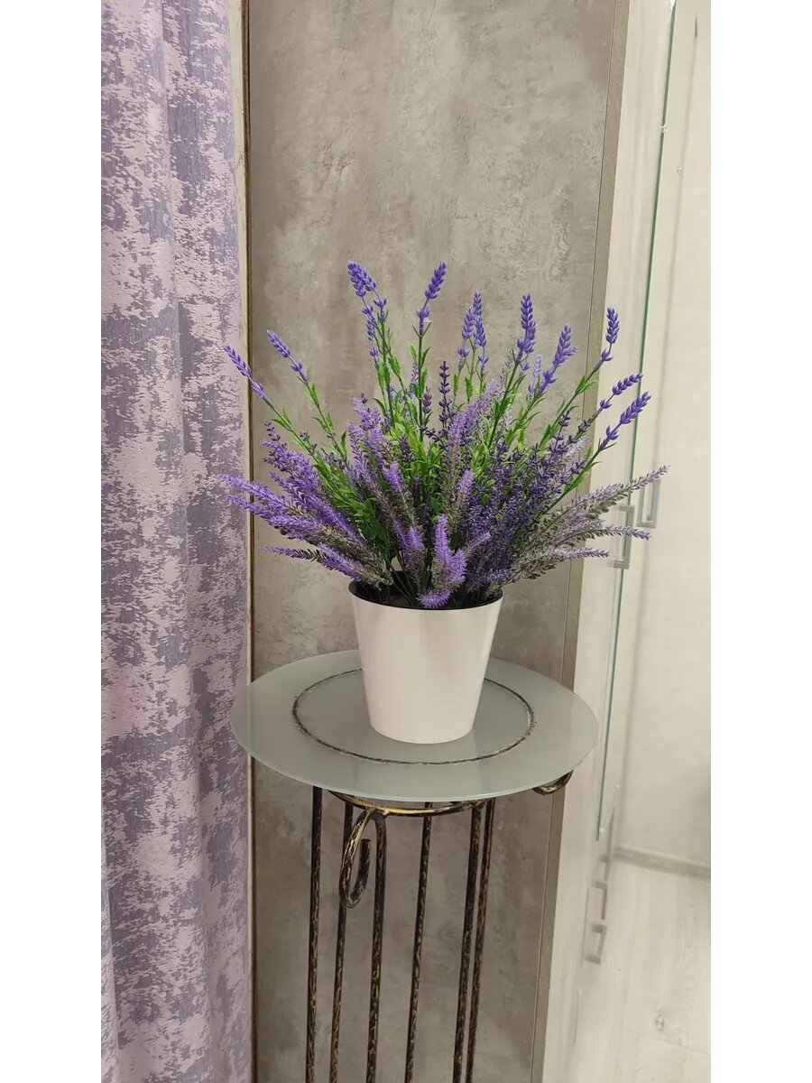 Лаванда искусственная в кашпо