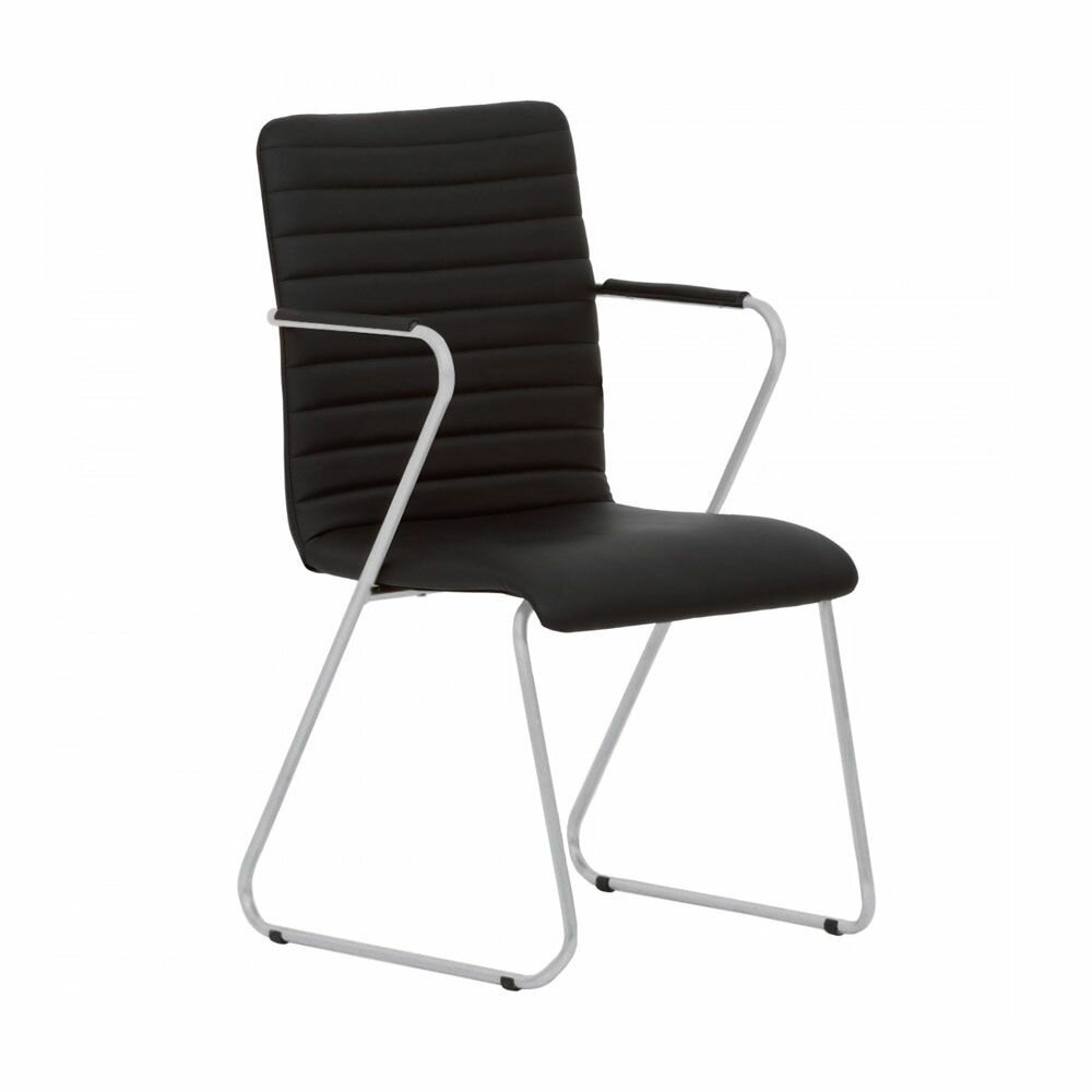 Стул офисный TASK CF ALU Экокожа черный