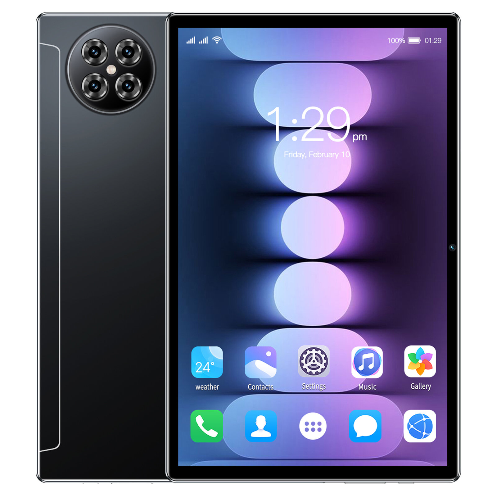 Планшет 8GB+256GB 10.1 дюйм экран 5G звонок 10-ядерный процессор MTK6797 expandable память 128GB BT5.0 батарея 7000mAh черный зеленый синий EU US UK AU вилка Android 12 разрешение 1960*1080 фронтальная камера 8M задняя камера 16M Wi-Fi 2.4G/5G Type-C