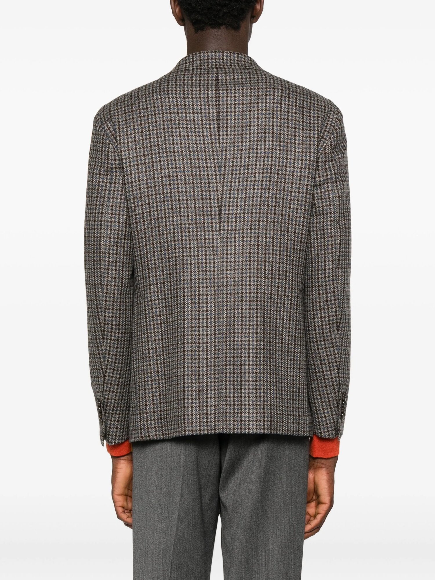 Куртка Tagliatore Patterned single-breasted jacket, размер 52, brown — фото 1