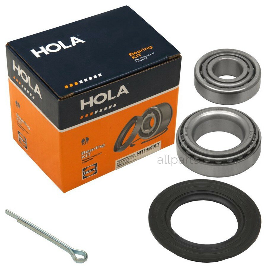 HOLA NB749SET Подшипник ступицы, комплект (подшипник внутренний, подшипник наружный, сальник, шпилька), задний DAEWOO Nexia, CHEVROLET Lanos, Aveo HOLA NB749SET
