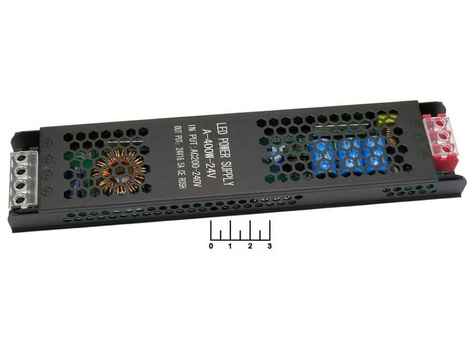 Блок питания 24V 16.5A 400W A-400W-24V (узкий)