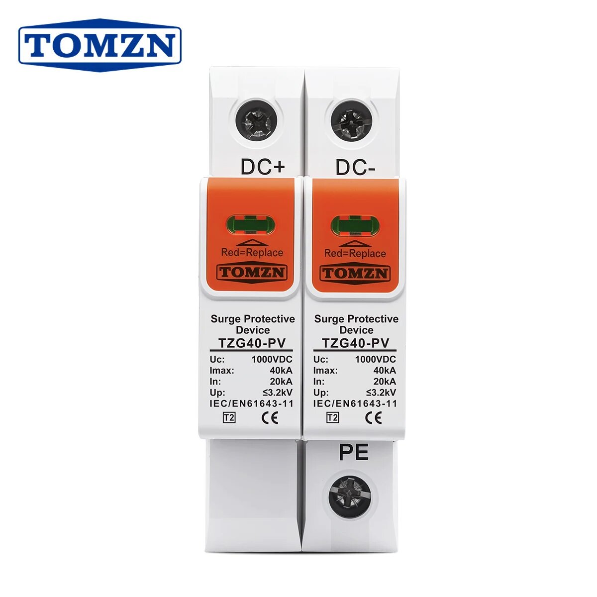 TOMZN TZG40-PV Устройство защиты от перенапряжения 2P 500V DC, 20-40kA