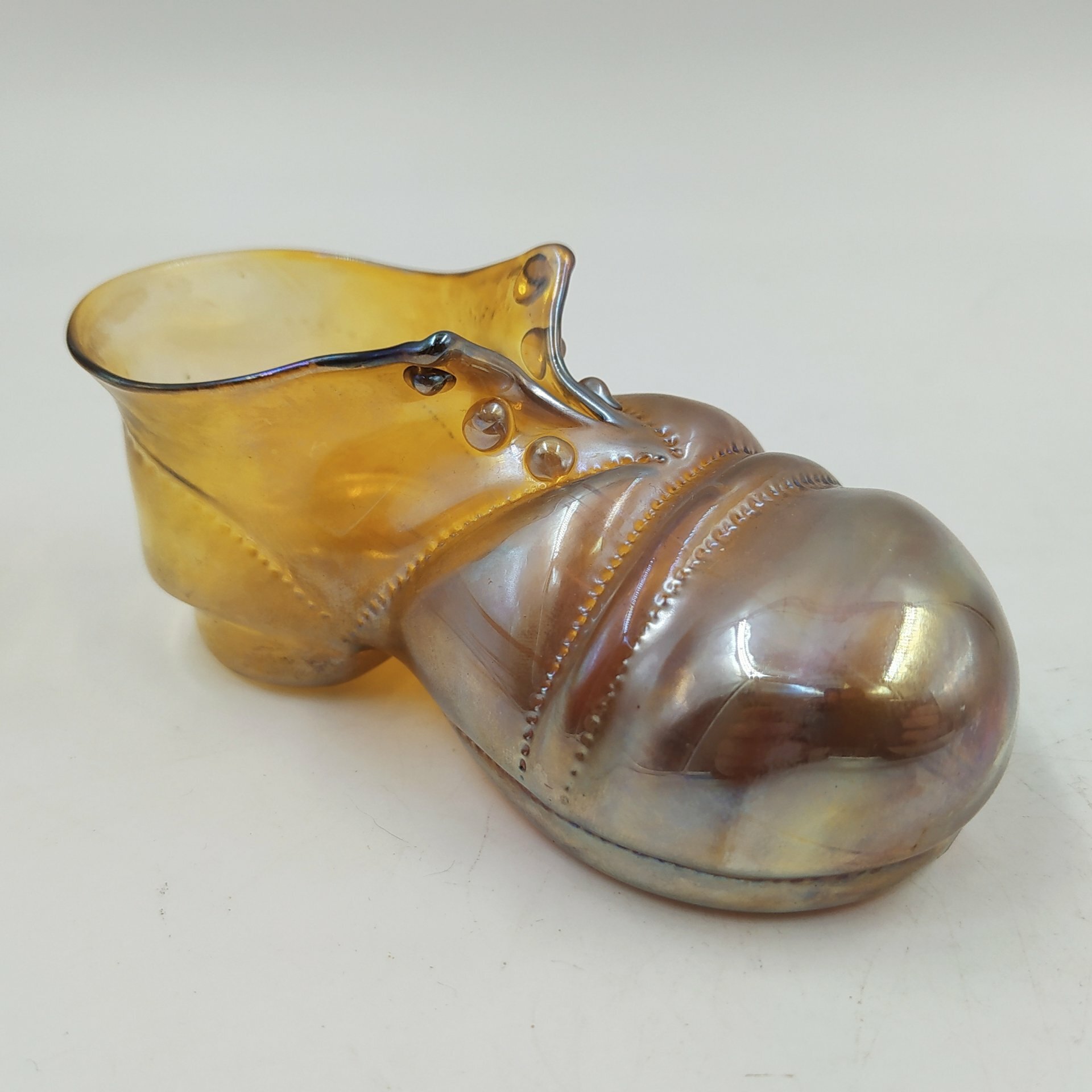 Пепельница "Башмачок", стекло, люстр, СССР, 1970-1990 гг.