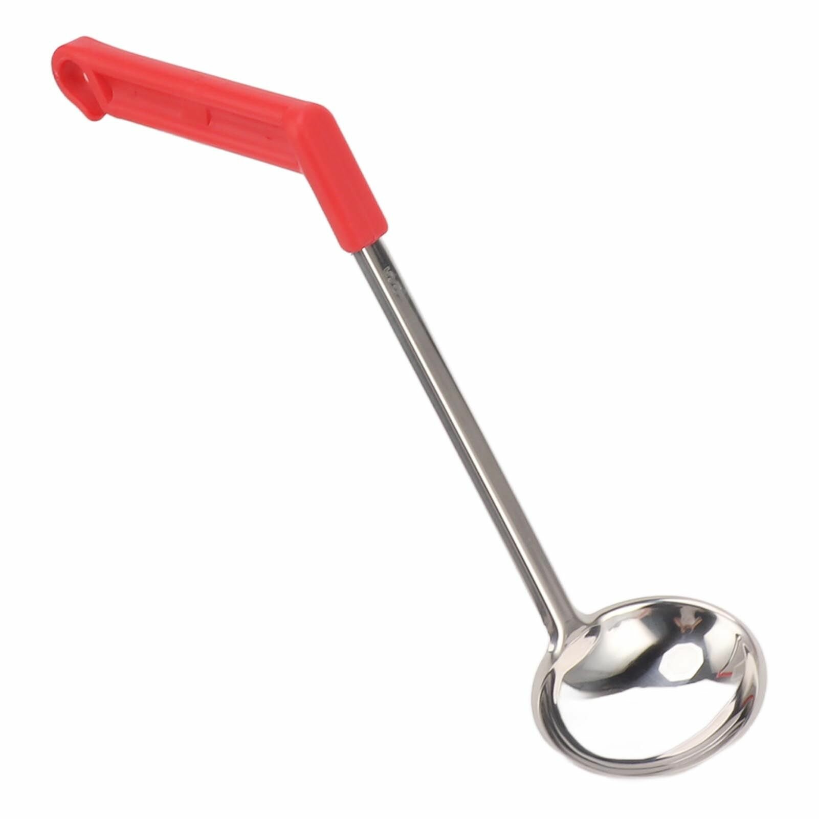 Половник для супа из нержавеющей стали с защитой от ожогов, многофункциональный кухонный ковш с изогнутой ручкой для домашней кулинарии, 50 мл