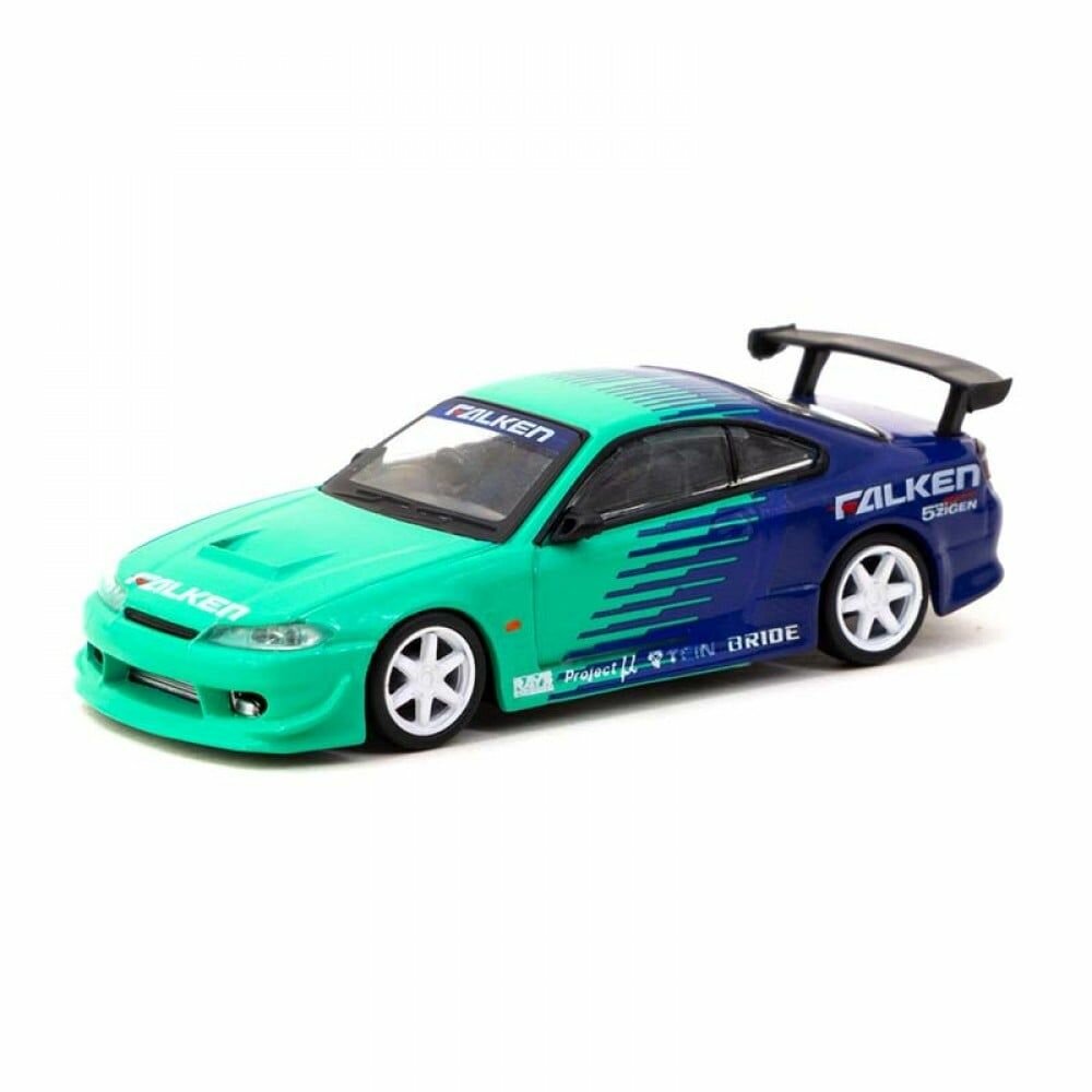 Машинка Tarmac Works 1/64 Vertex Nissan Silvia S15 Falken Diecast Scale Model Car