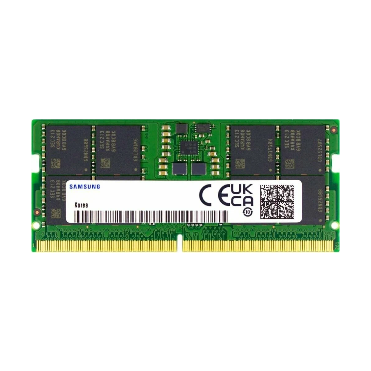 Оперативная память Samsung DDR5 SODIMM 32GB 5600 2Rx8, 1.1V (M425R4GA3BB0-CWMOL) зеленый