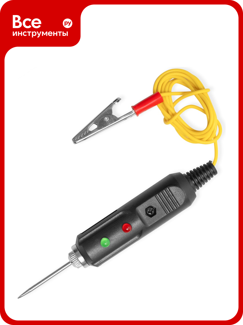 Универсальный автотестер Vell для авто диагностики, острый щуп, полупрофессиональный, контактный метод, звуковая