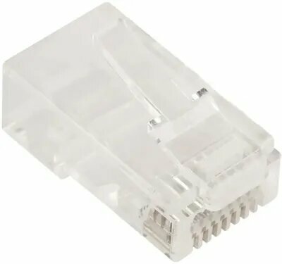 Коннектор Lanmaster (LAN-EZ45-8P8C/U6-100) UTP кат.6 RJ45 прозрачный (упак:100шт)